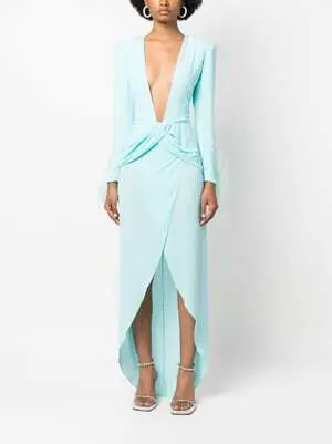 Nervi Ada Plunge-neck Gown