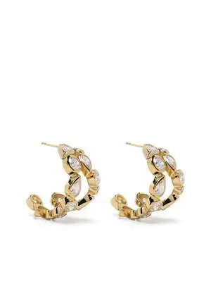 Completedworks Crystal-embellished Hoop Earrings - Gold