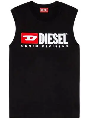 DIESEL® T-isco-div Cotton Tank Top - Black