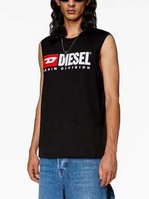 DIESEL® T-isco-div Cotton Tank Top - Black