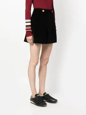 Red Valentino High-waisted Corduroy Shorts