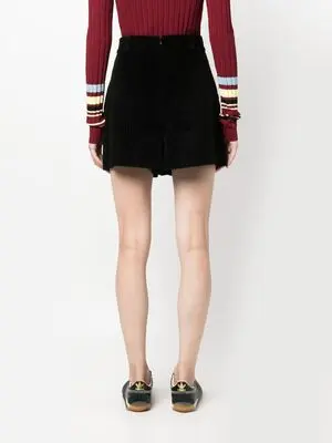 Red Valentino High-waisted Corduroy Shorts