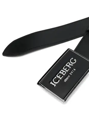 Iceberg Logo-lettering Leather Belt