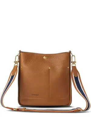 Shinola Pocket Grained-leather Cross Body Bag - Brown