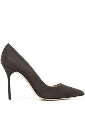 Manolo Blahnik Bb 100mm Suede Pumps