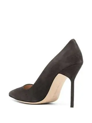 Manolo Blahnik Bb 100mm Suede Pumps