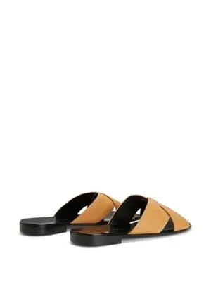 GIUSEPPE ZANOTTI Flavio Slip-on Sandals - Brown