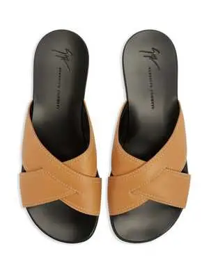 GIUSEPPE ZANOTTI Flavio Slip-on Sandals - Brown