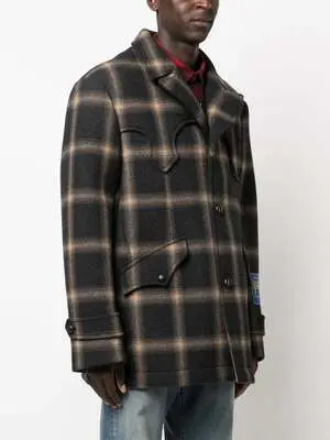 MAISON MARGIELA X Pendleton Checked Wool Coat