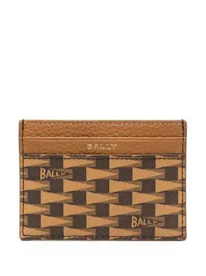 Bally Pennant Leather Cardholder - Brown