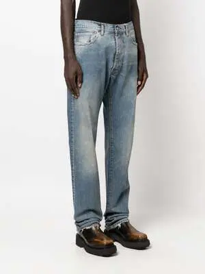 MAISON MARGIELA Distressed Straight-leg Jeans - Blue