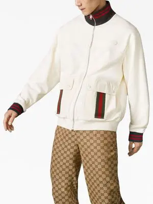 Gucci Web Stripe-detail Bomber Jacket