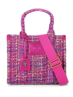 Kurt Geiger Tweed Mini Southbank Tote Bag - Pink | Editorialist