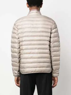 Tommy Hilfiger Logo-patch Zipped Puffer Jacket - Neutrals