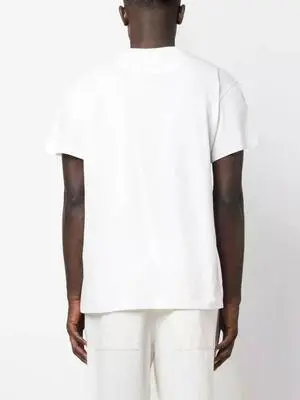 JIL SANDER Logo-patch Organic-cotton T-shirt - Neutrals