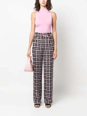 MSGM High-waisted Tweed Trousers