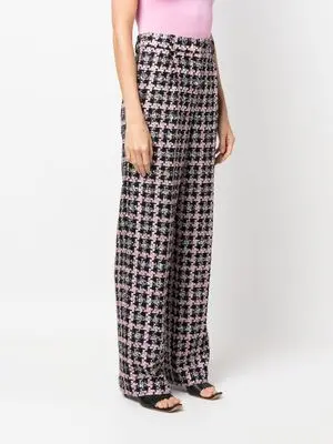 MSGM High-waisted Tweed Trousers