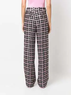 MSGM High-waisted Tweed Trousers