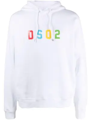 Dsquared2 Logo-print Cotton Hoodie - White