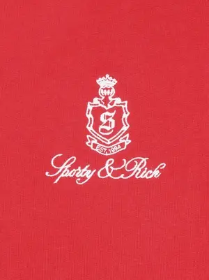 SPORTY & RICH Embroidered-logo Cotton Sweatshirt