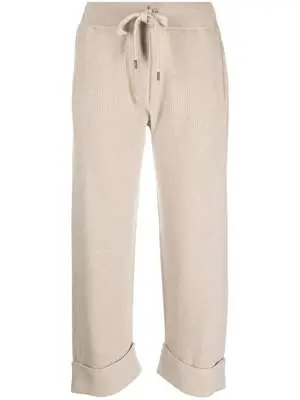 Brunello Cucinelli Drawstring Cropped Track Pants