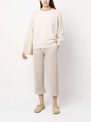Brunello Cucinelli Drawstring Cropped Track Pants