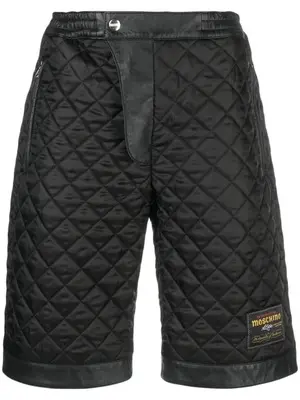 Moschino Patch Diamond Quilted Shorts