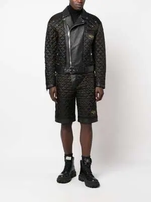 Moschino Patch Diamond Quilted Shorts