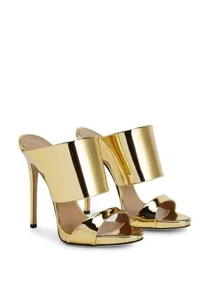 GIUSEPPE ZANOTTI Andrea Metallic-finish Sandals - Gold