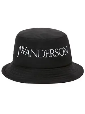 JW Anderson Logo-embroidered Bucket Hat - Black