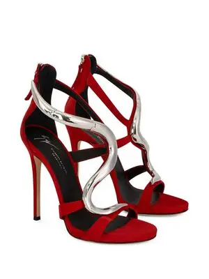 GIUSEPPE ZANOTTI Venere 120mm Stiletto Sandals - Red