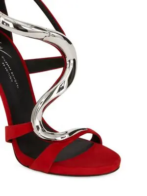 GIUSEPPE ZANOTTI Venere 120mm Stiletto Sandals - Red