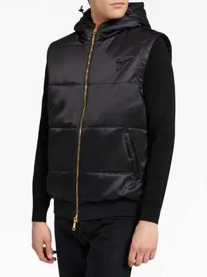 GIUSEPPE ZANOTTI Logo-embroidered Padded Vest