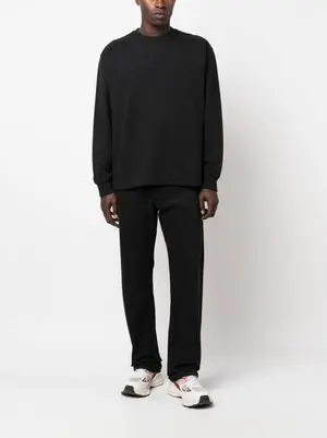 Stone Island Logo Embroidered Cotton Sweatshirt