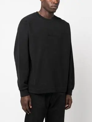 Stone Island Logo Embroidered Cotton Sweatshirt
