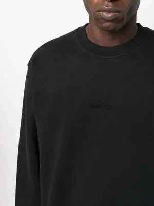 Stone Island Logo Embroidered Cotton Sweatshirt