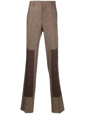 Moschino Tailored-cut Panelled Trousers - Brown