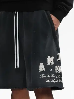 Amiri Vintage Collegiate Cotton Track Shorts