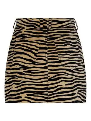 Rabanne Tiger-print Mini Skirt