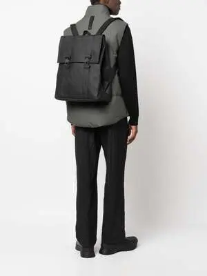 Rains Logo-debossed Waterproof Backpack - Black