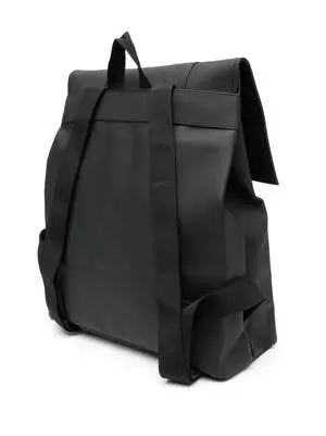 Rains Logo-debossed Waterproof Backpack - Black