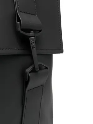 Rains Logo-debossed Waterproof Backpack - Black