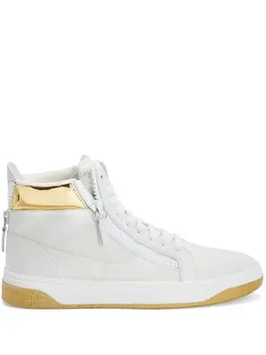 GIUSEPPE ZANOTTI Double-zip High-top Sneakers - White
