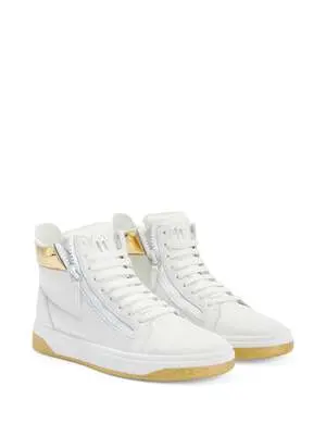 GIUSEPPE ZANOTTI Double-zip High-top Sneakers - White