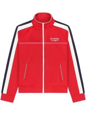 Sporty & Rich Stripe-detail Zip-up Track Jacket - Red
