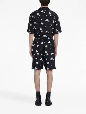 Marni Heart Print Silk Shorts