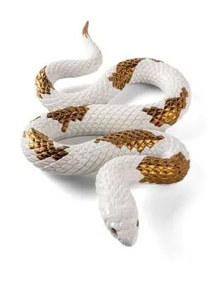 LLADRO Sopper Snake Porcelain Sculpture - Gold