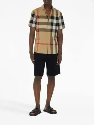 Burberry Checkered Short-sleeved Shirt - Neutrals