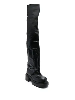 Rick Owens Bogun 78mm Leather Flared Boots