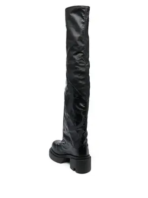 Rick Owens Bogun 78mm Leather Flared Boots